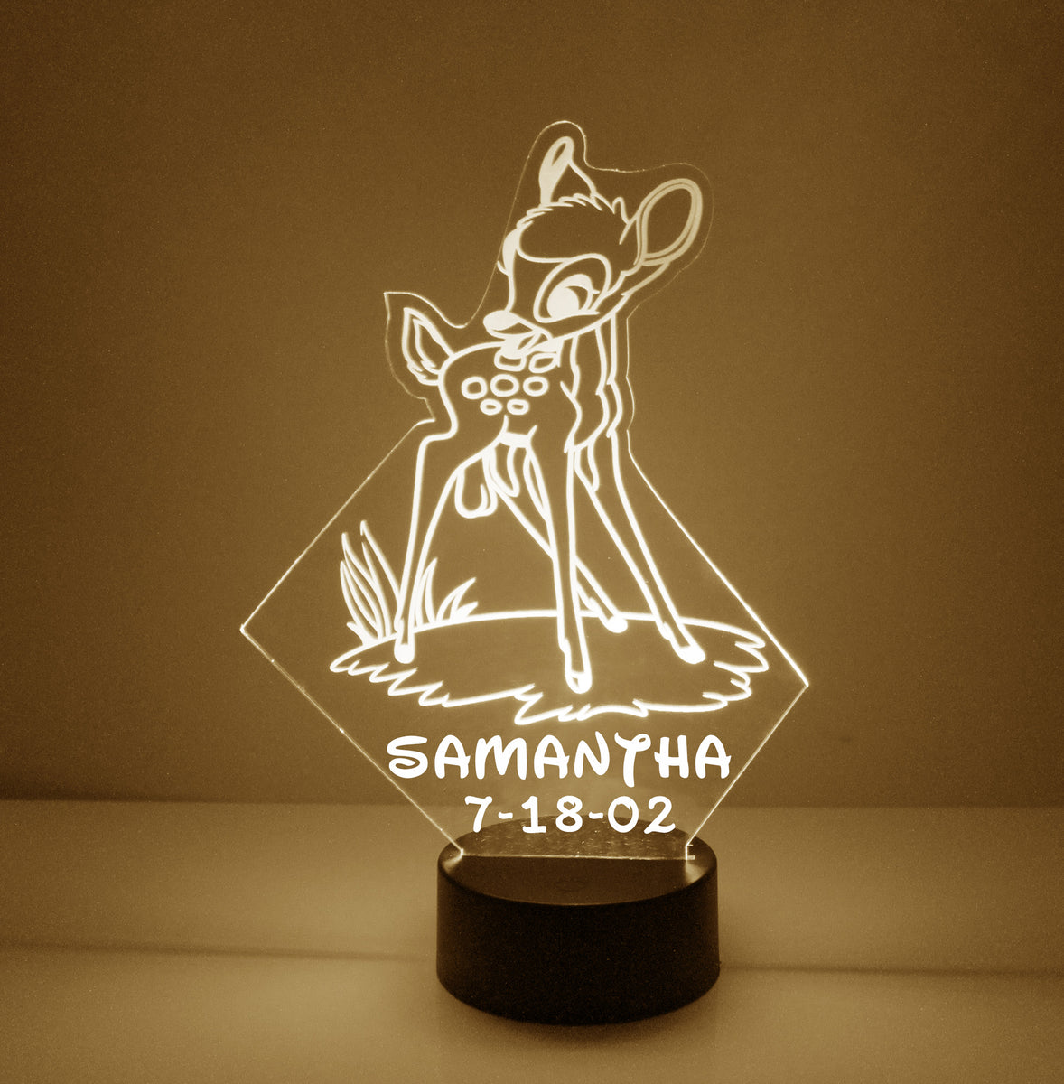 Cute Deer Night Light, Personalized Free, LED Night Lamp, With Remote ...