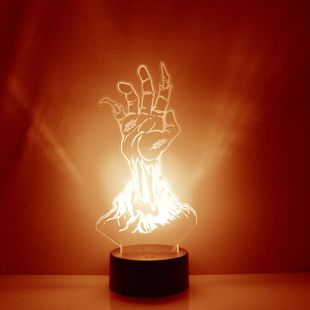 Zombie Terror Hand Night Light, Personalized Free, LED Night Lamp, Wit ...