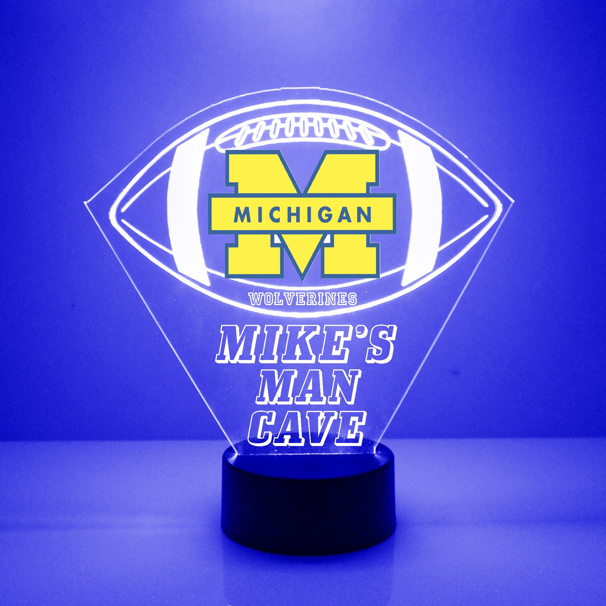 U of Michigan Wolverines Football LED Light Up Sports Fan Lamp – mirror ...