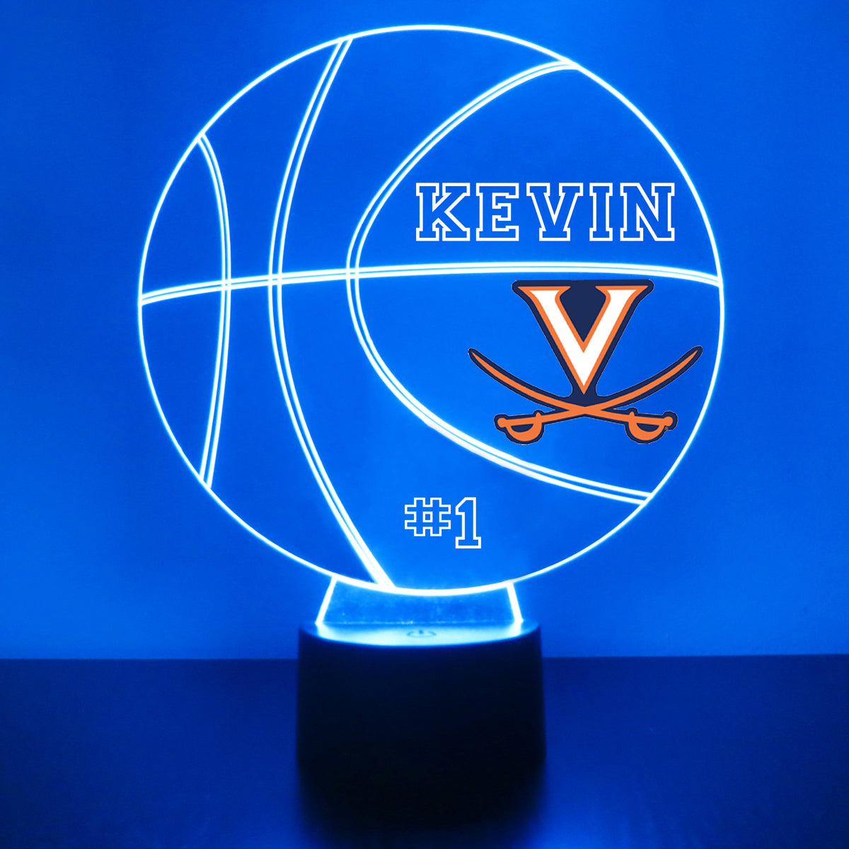 Virginia Cavaliers Basketball Player LED Light Sports Fan Lamp, Custom ...