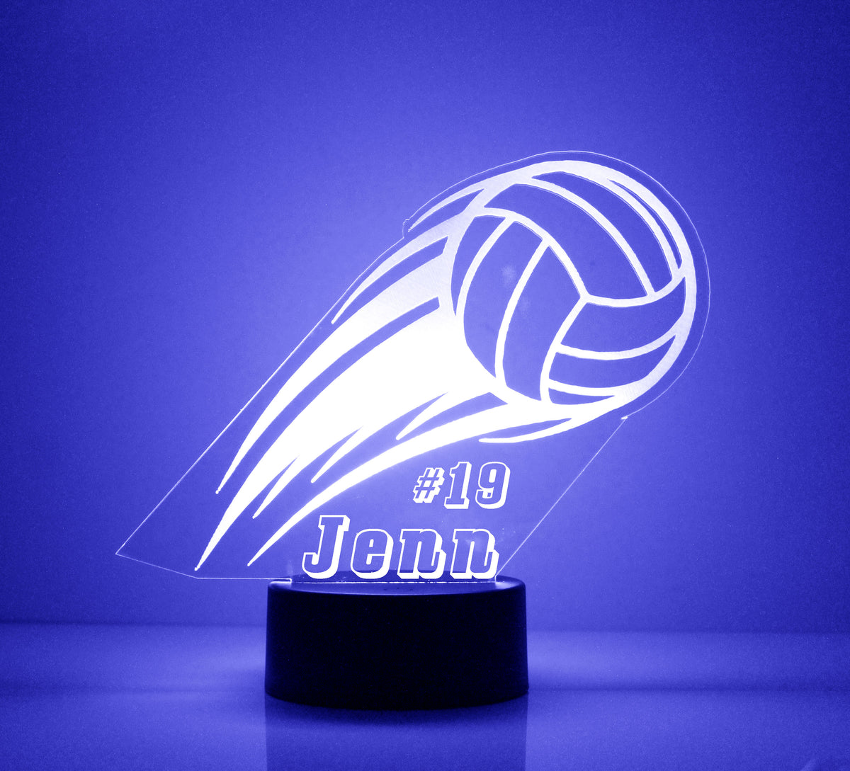 Volleyball Night Light, Personalized Free, LED Night Lamp, With Remote ...